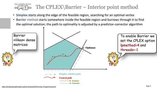 Improving the solution time of TIMES by playing with CPLEX/Barrier | PDF