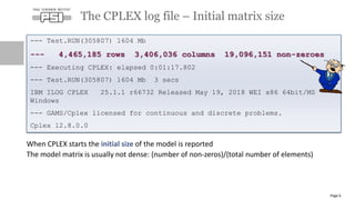 Improving the solution time of TIMES by playing with CPLEX/Barrier | PDF