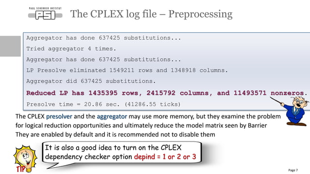 Improving the solution time of TIMES by playing with CPLEX/Barrier | PDF