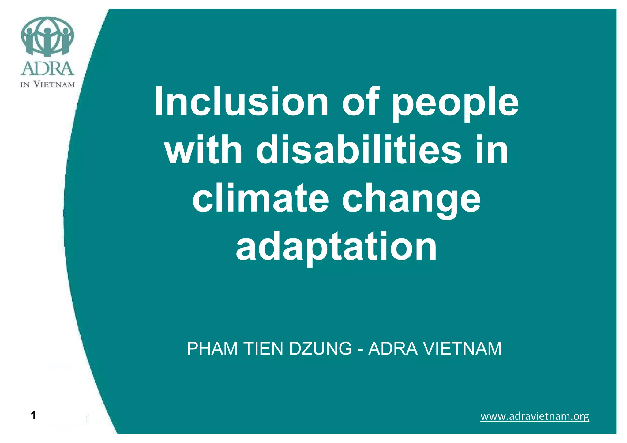 14.Inclusion of people with disabilities in climate change adaptation | PPT