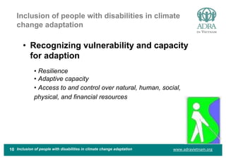 14.Inclusion of people with disabilities in climate change adaptation | PPT