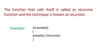 What is recursion? | PPTX | Programming Languages | Computing