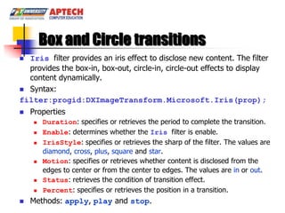 14. session 14 dhtml filter | PPTX