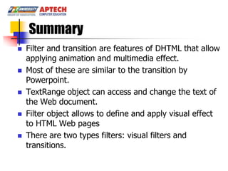 14. session 14 dhtml filter | PPTX