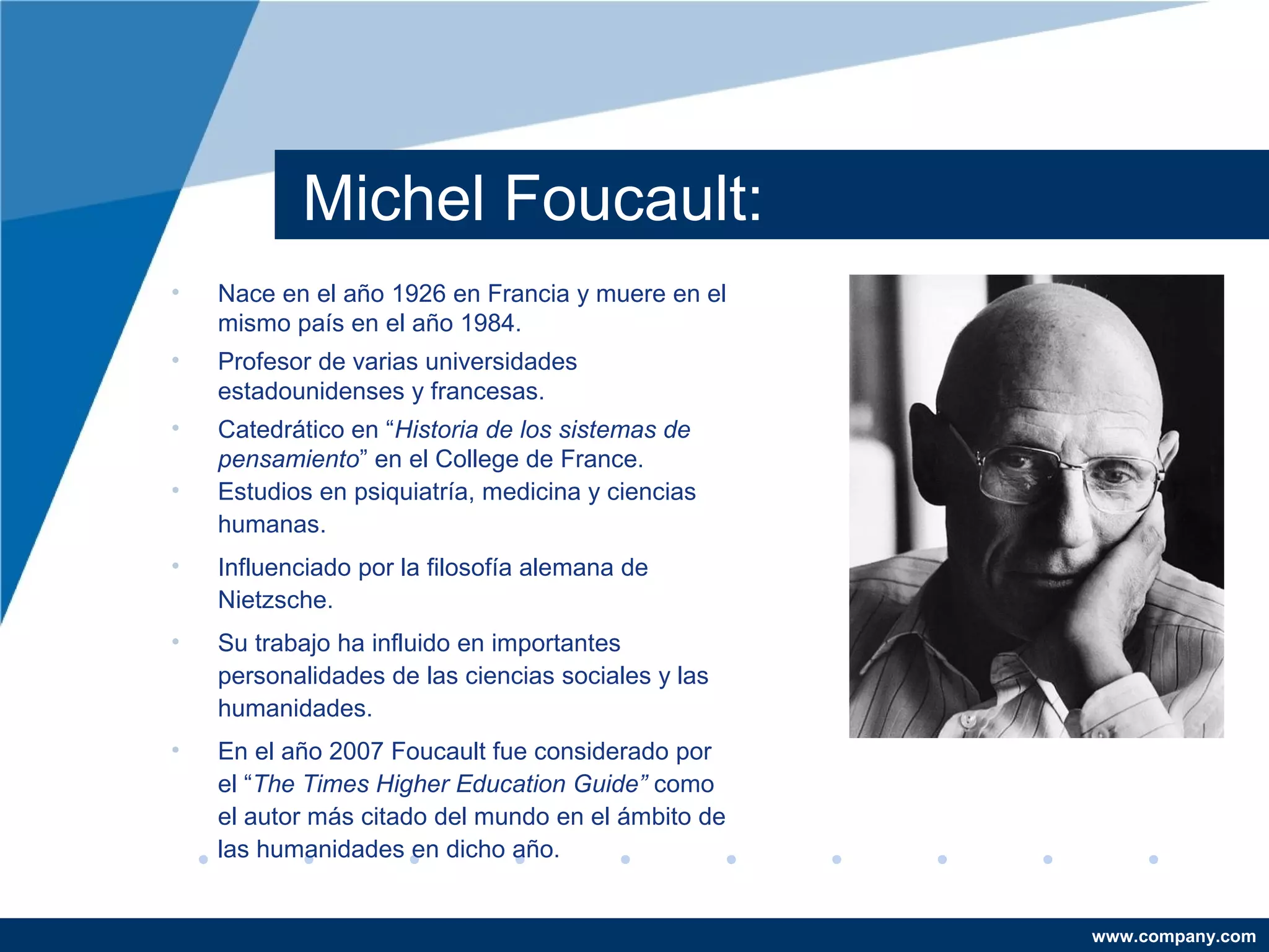 Nacimiento de la biopolítica - Michel Foucault | PPT