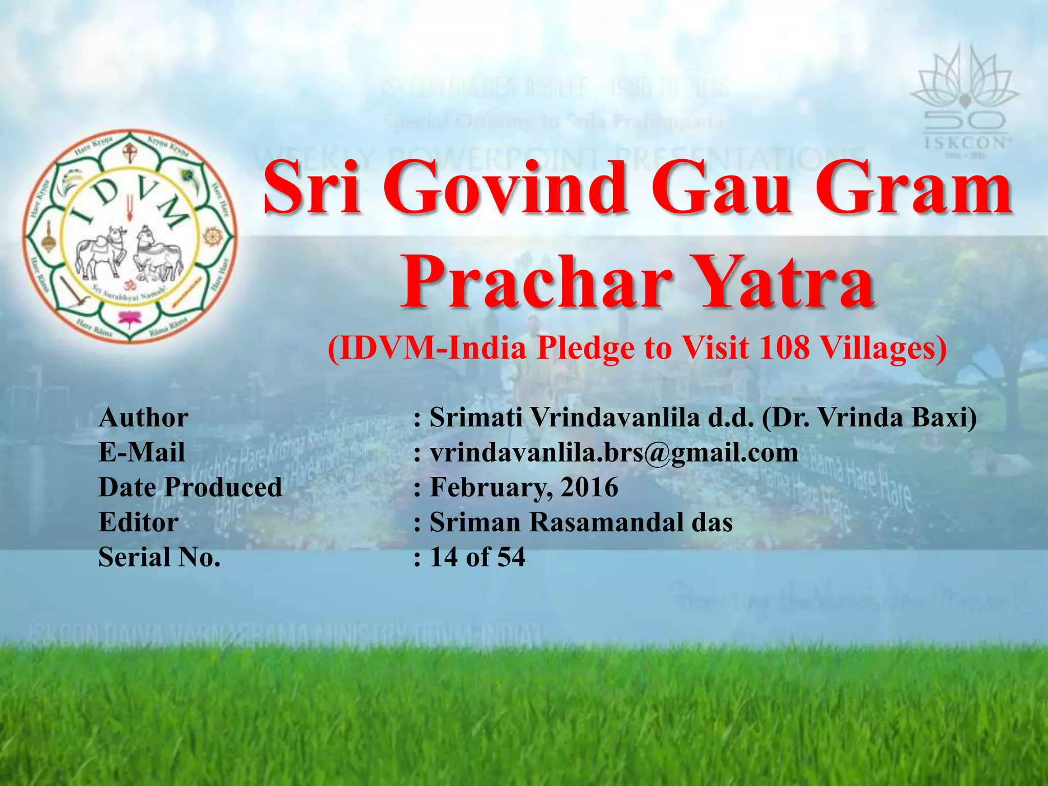Sri Govind Gau Gram Prachar Yatra | PPT