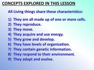 14 the characteristics of life - power point | PPTX