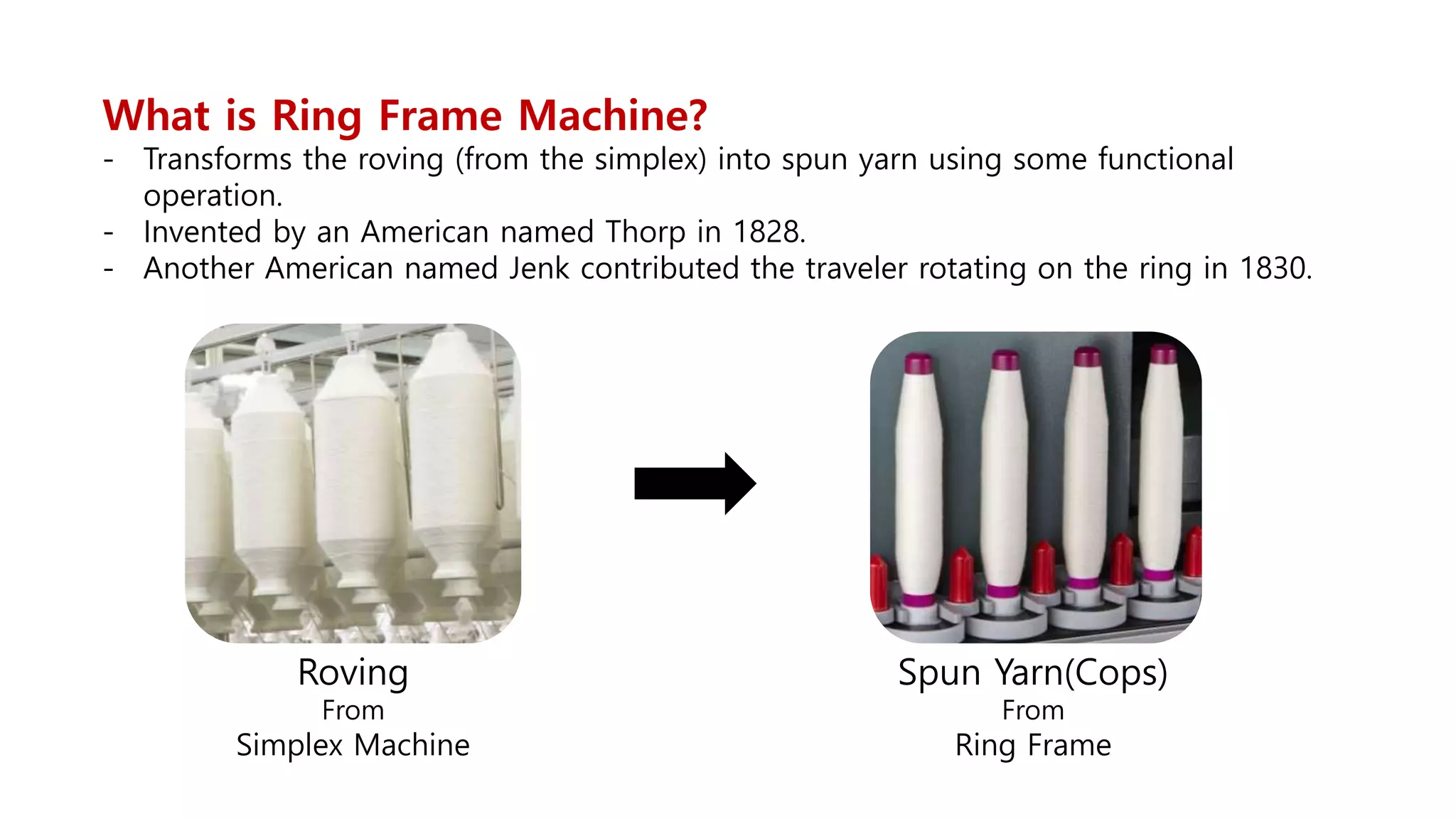 RING FRAME Machine | PPTX