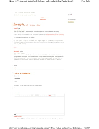 Twitter Promotions | PDF