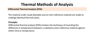 Thermal methods of analysis in pharmaceutical analysis | PPT