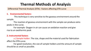 Thermal methods of analysis in pharmaceutical analysis | PPT