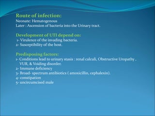 14- UTI IN CHILDREN STUdent and what causes | PPT