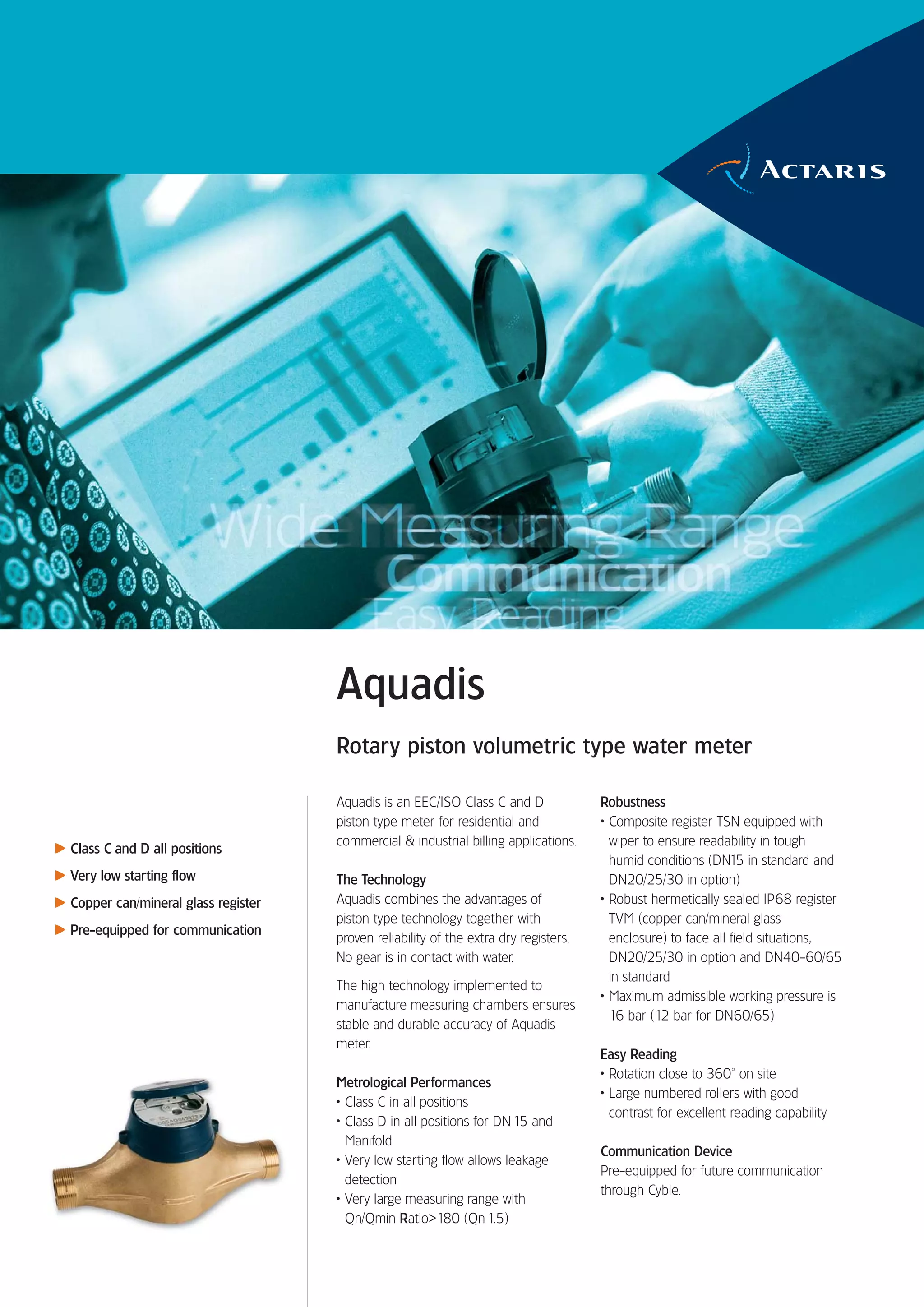 14. water meter actaris-aquadis | PDF