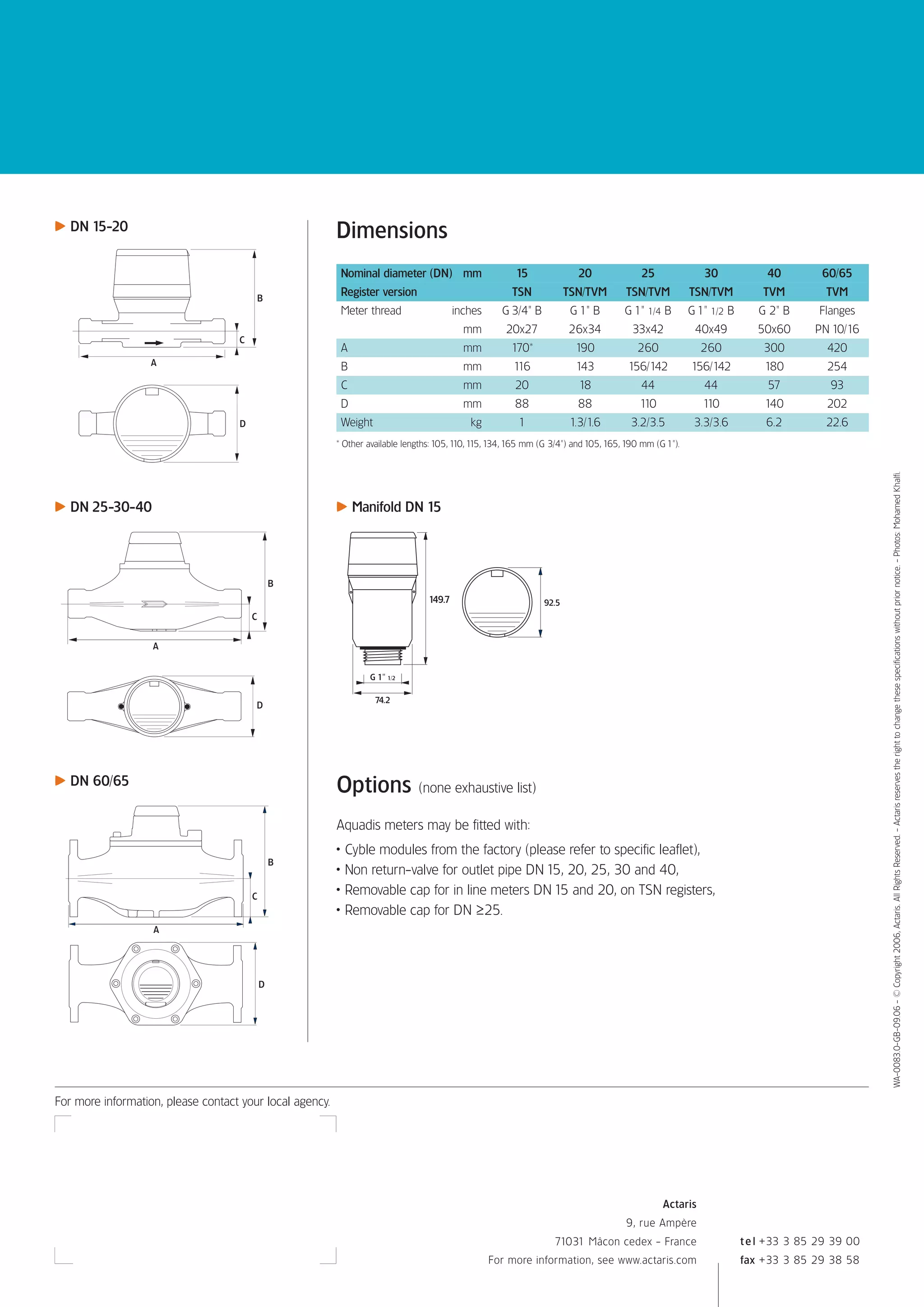 14. water meter actaris-aquadis | PDF