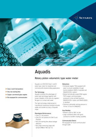 14. water meter actaris-aquadis | PDF