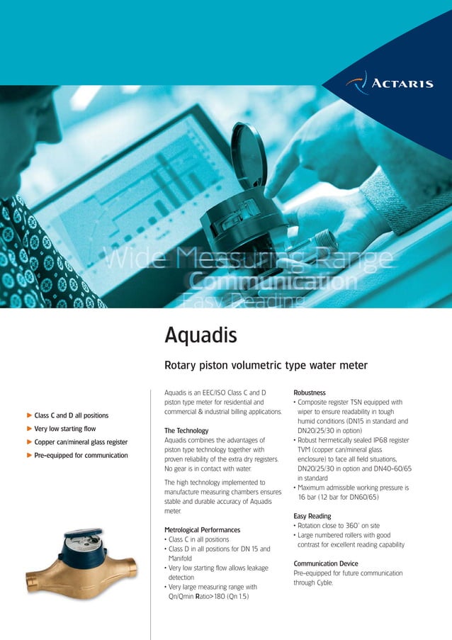 14. water meter actaris-aquadis | PDF | Science