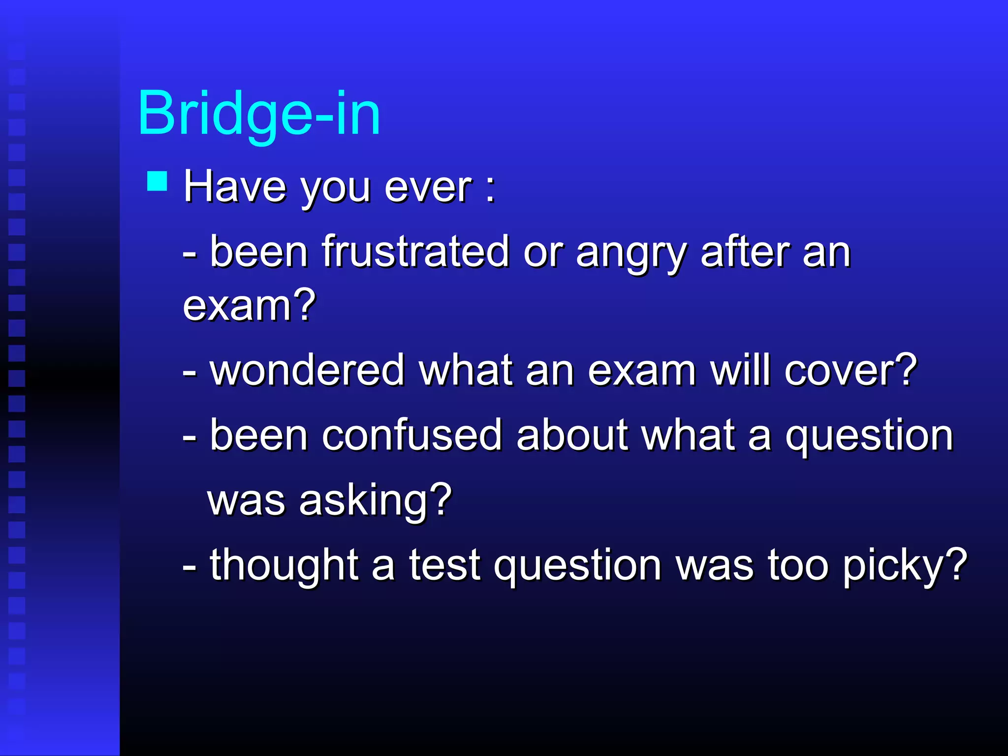 Writing effective questions and tests | PPT