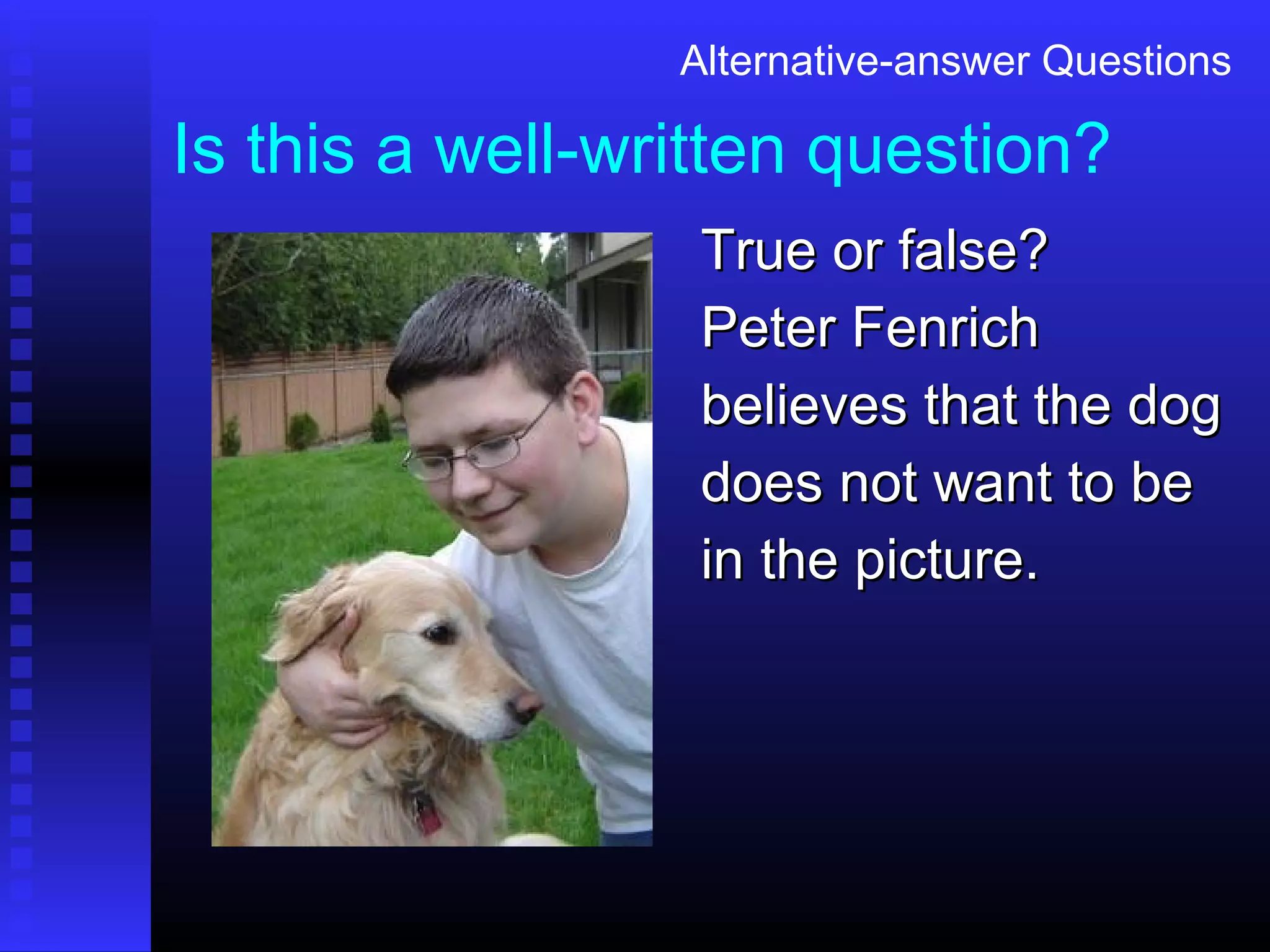Writing effective questions and tests | PPT