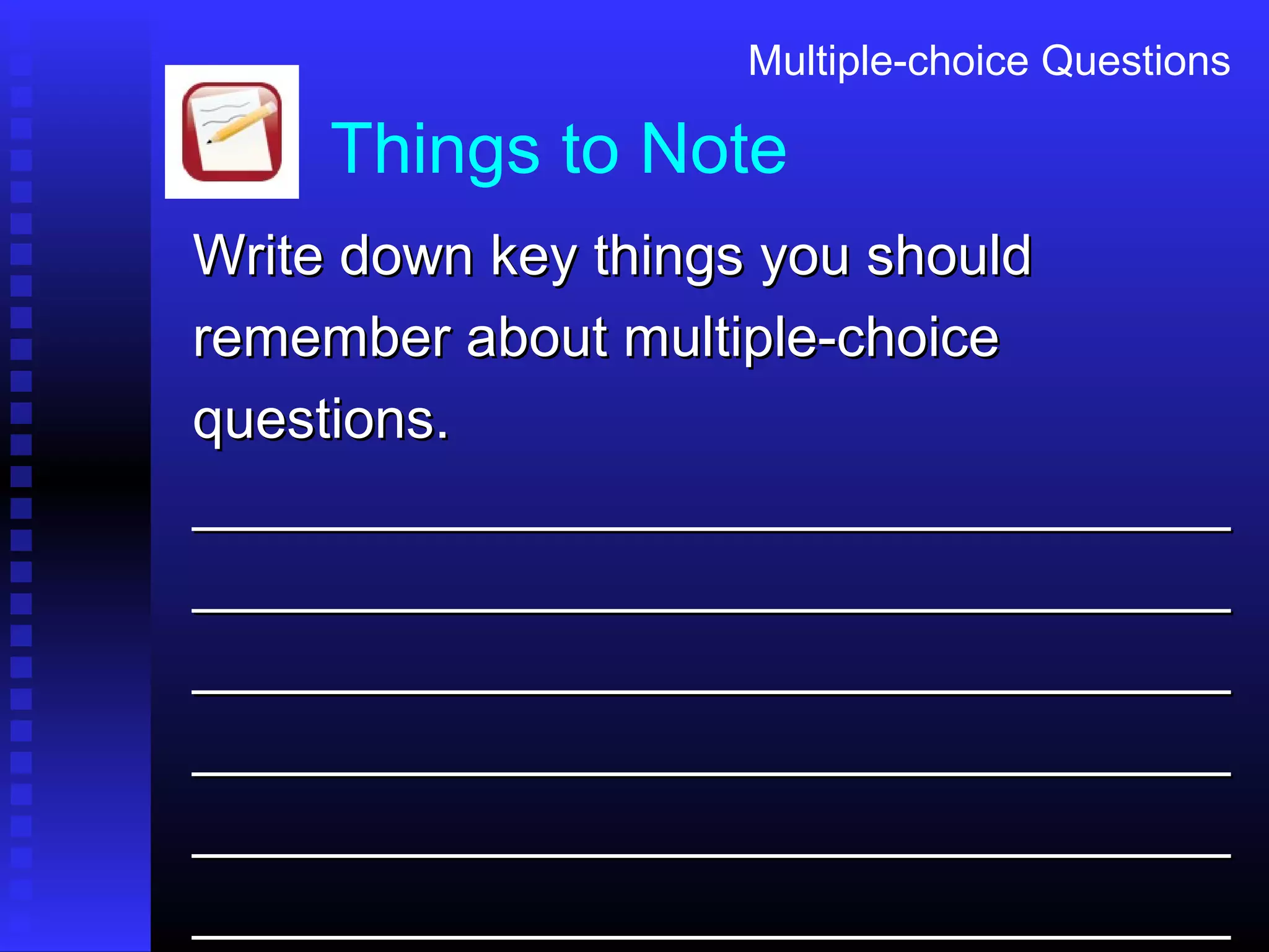 Writing effective questions and tests | PPT