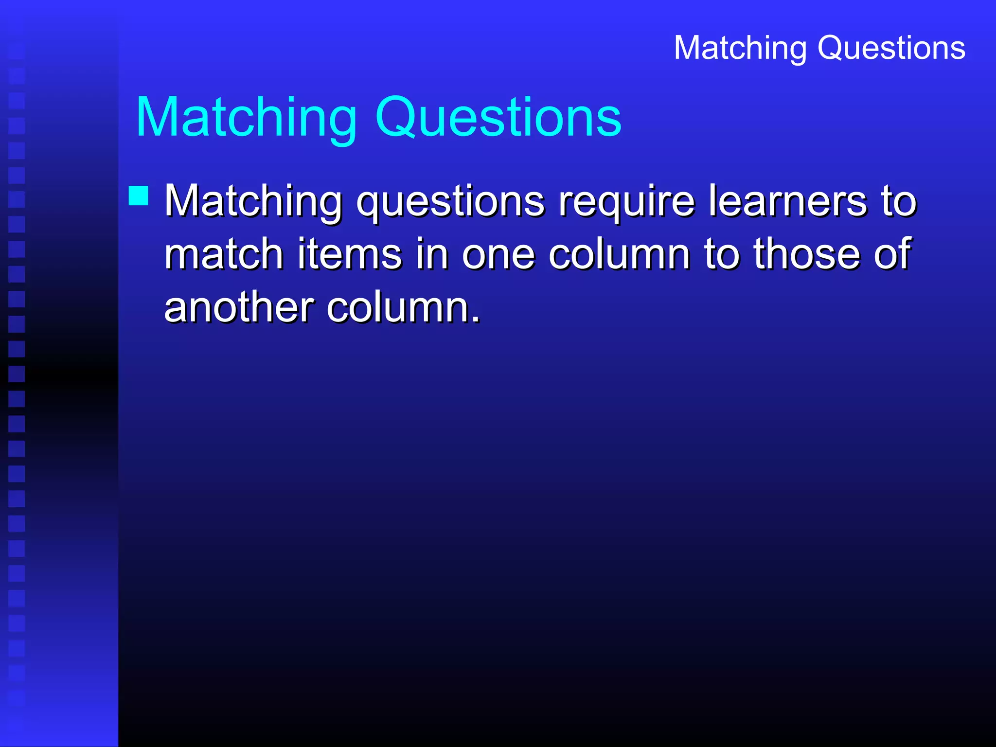 Writing effective questions and tests | PPT