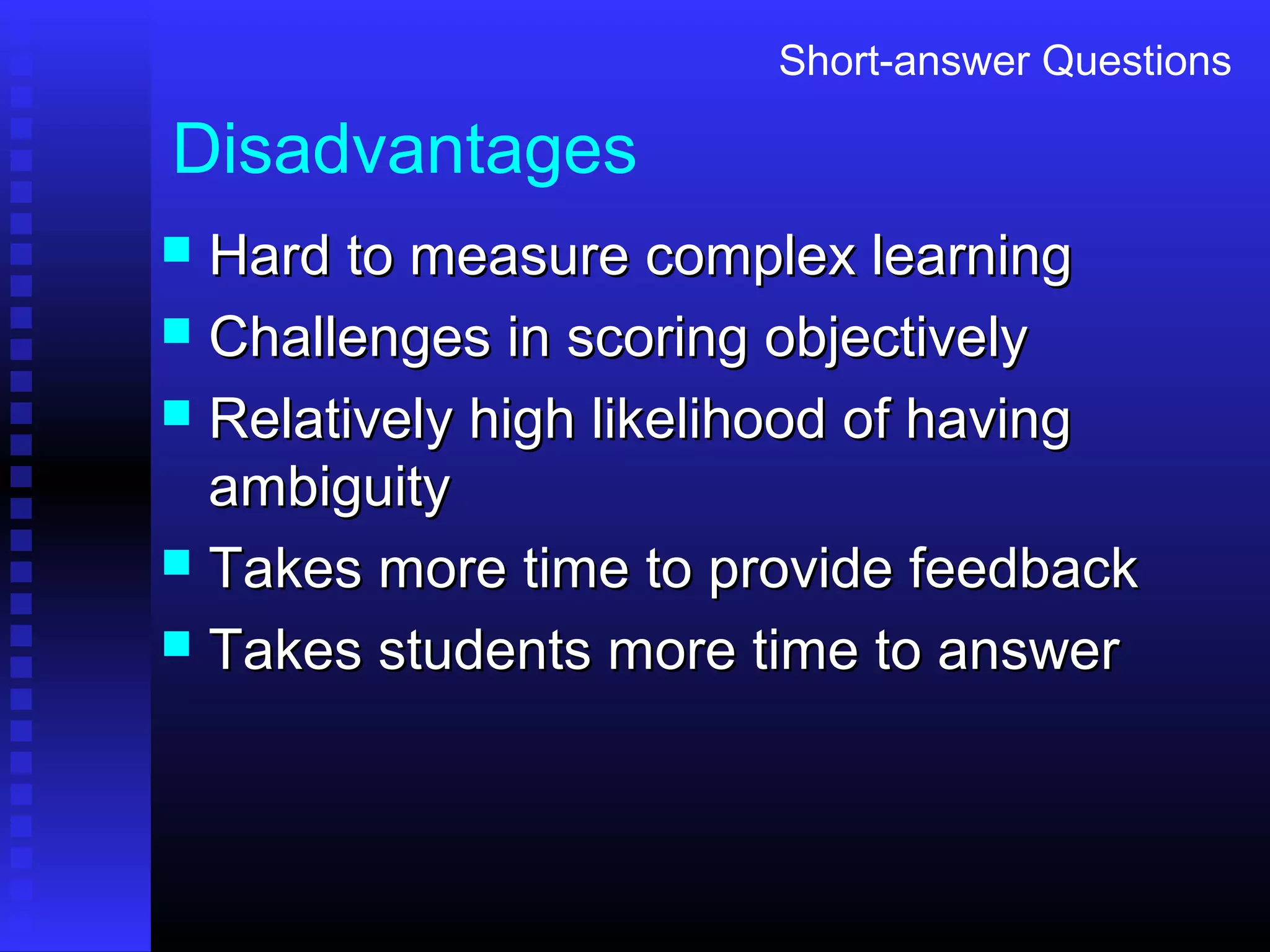 Writing effective questions and tests | PPT