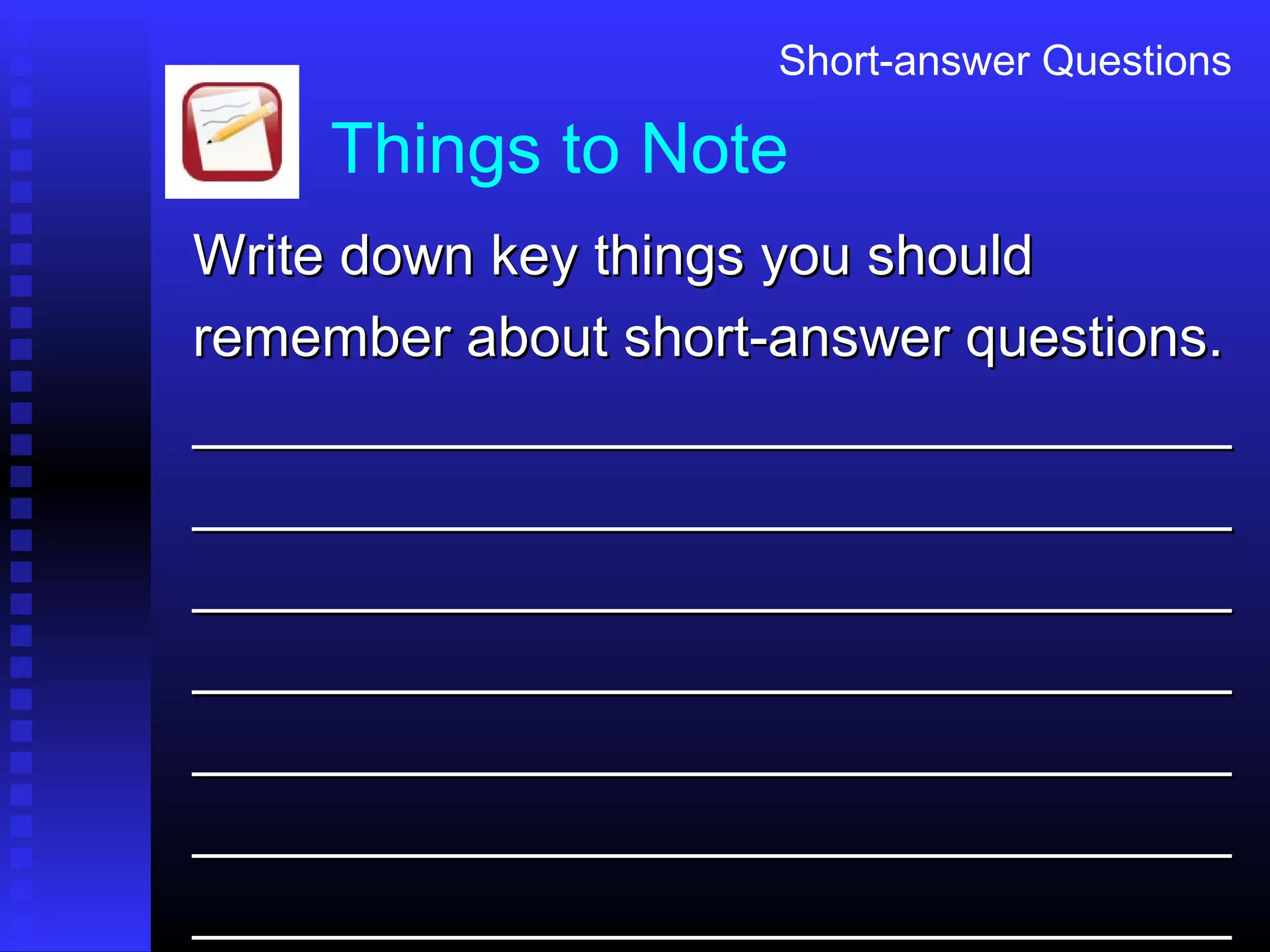 Writing effective questions and tests | PPT