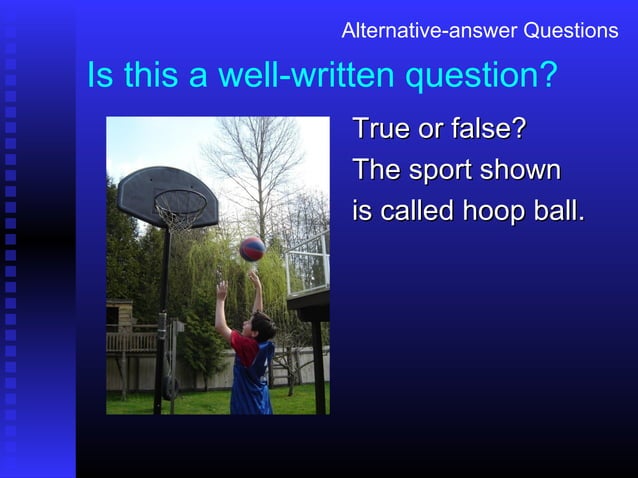 Writing effective questions and tests | PPT