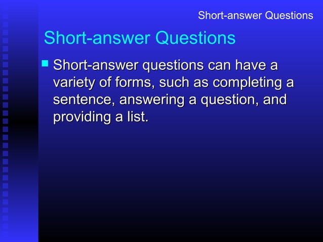 Writing effective questions and tests | PPT