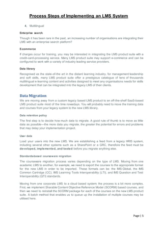 The process steps of an LMS systems | DOCX | Operating Systems ...