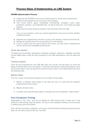 The process steps of an LMS systems | DOCX | Operating Systems ...