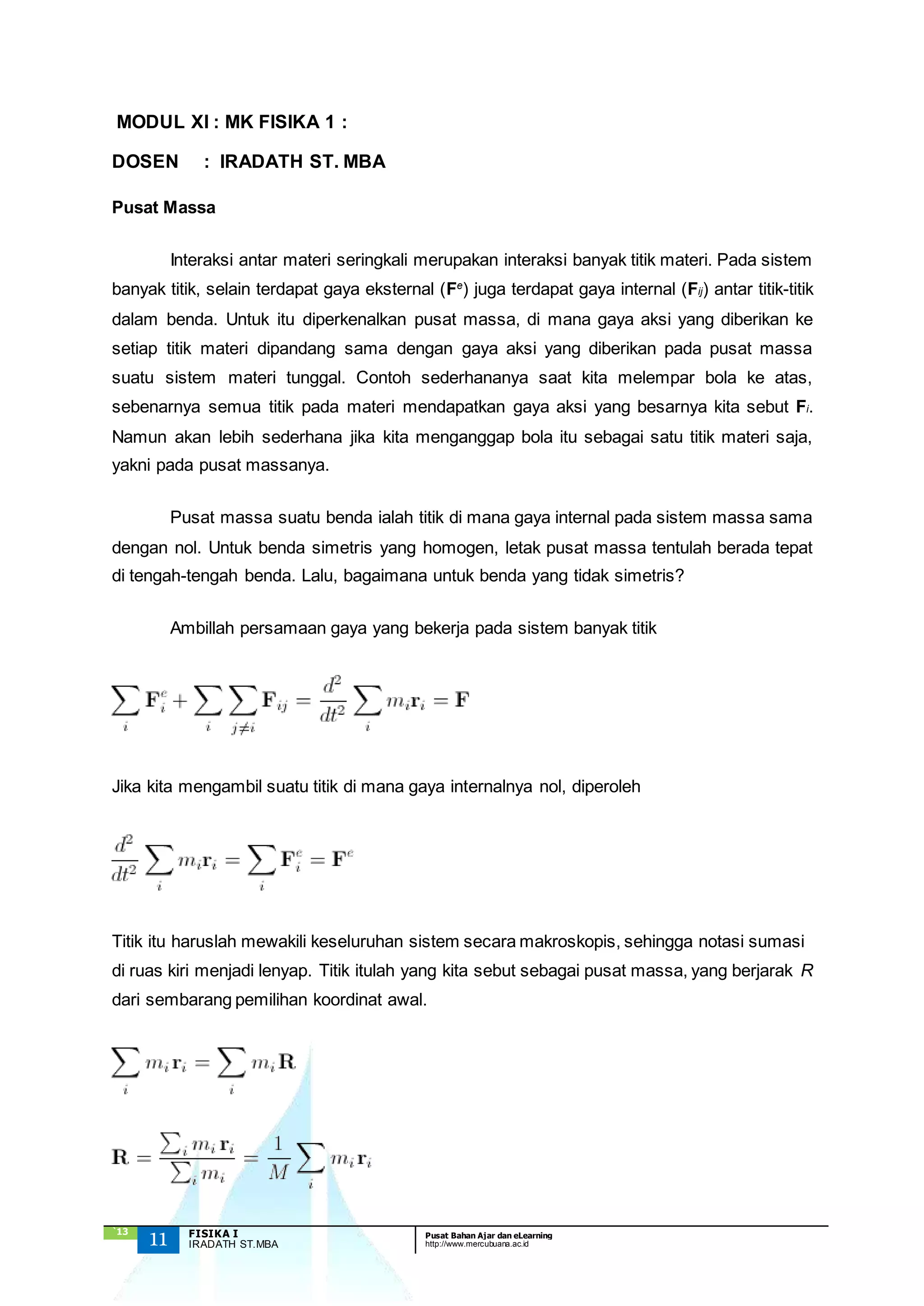 pusat massa | DOC