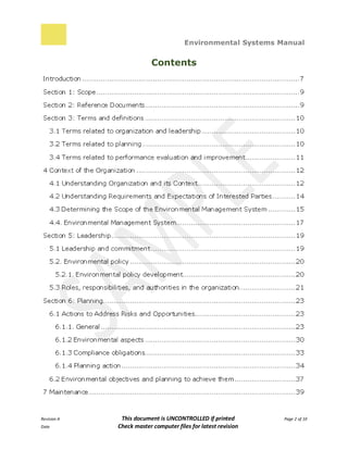 ISO 14001.2015 EMS Manual Template (preview) | PDF