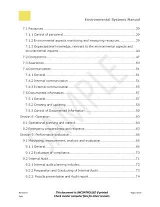 ISO 14001.2015 EMS Manual Template (preview) | PDF