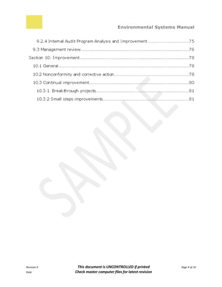 ISO 14001.2015 EMS Manual Template (preview) | PDF