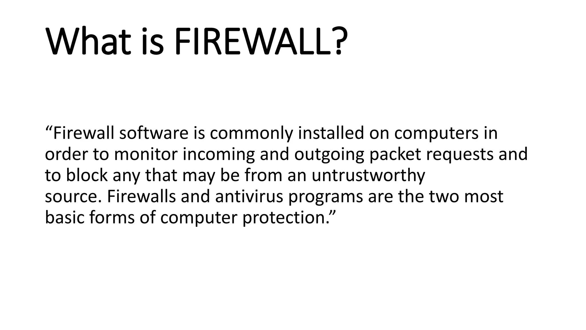 Firewall ( Cyber Security) | PPTX