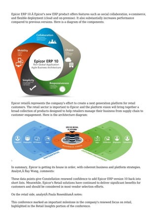 Epicor reinvigorates its ERP offerings | PDF | Cloud Computing | Internet