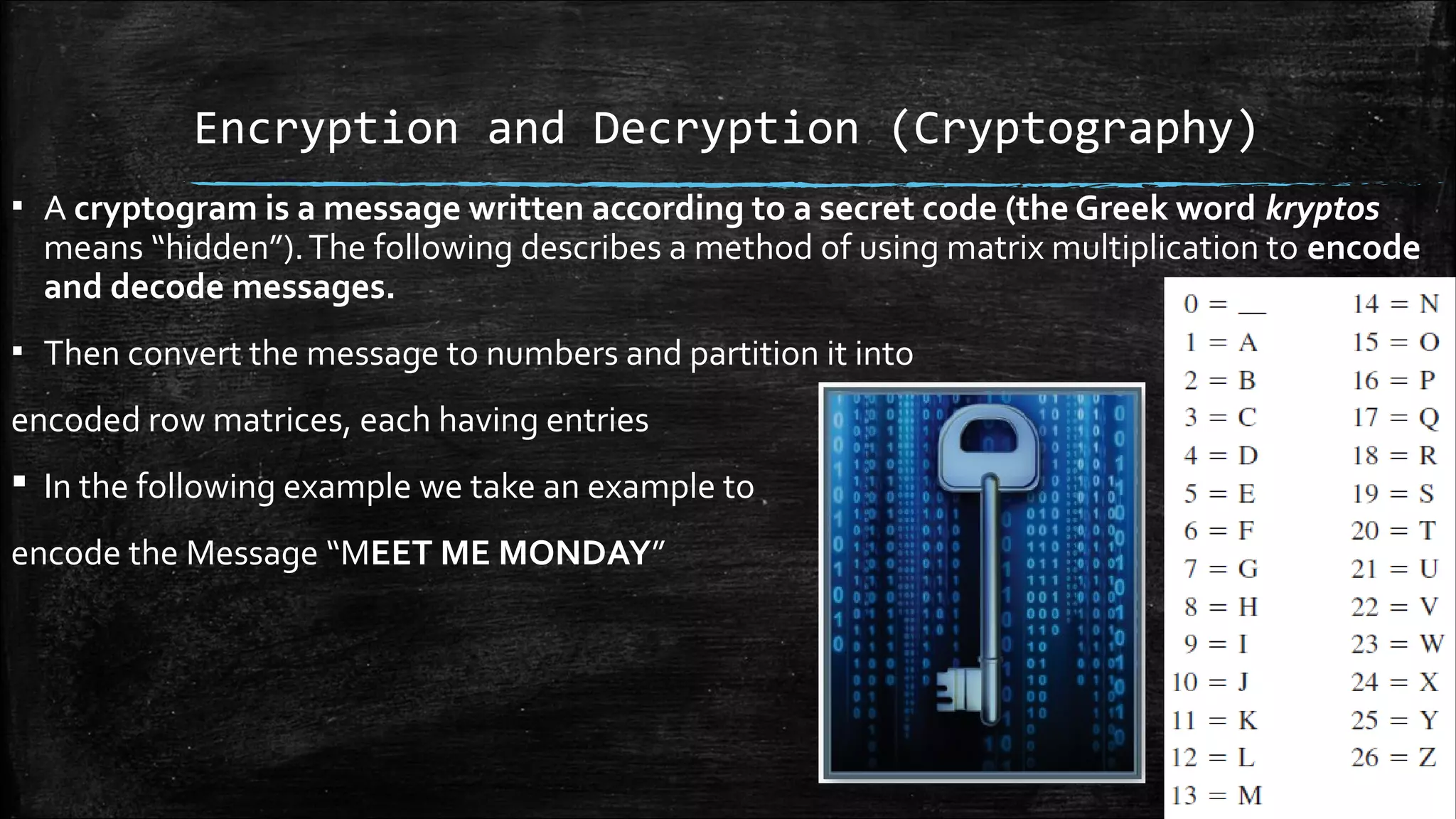 Application of Matrices | PPT
