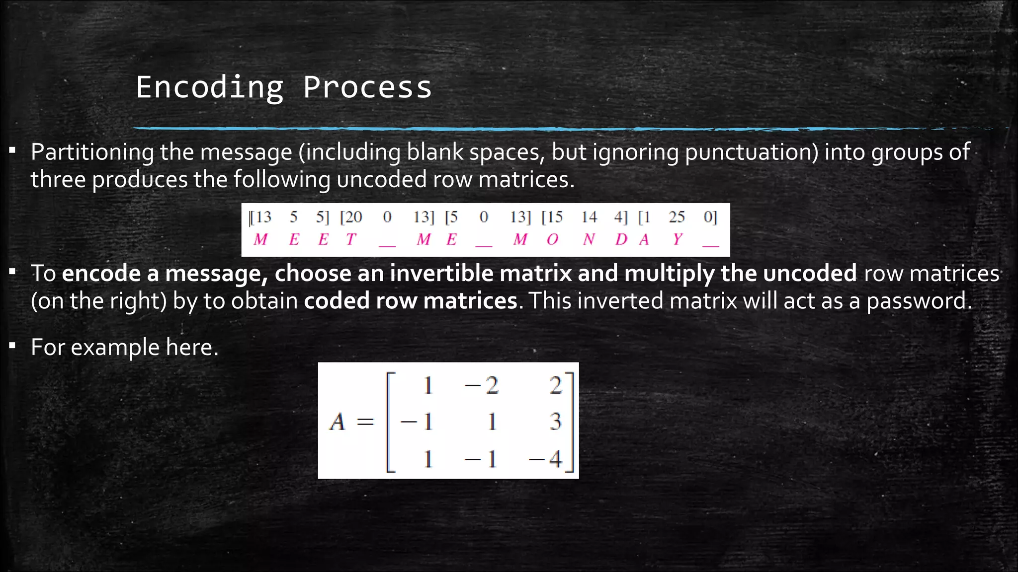 Application of Matrices | PPT