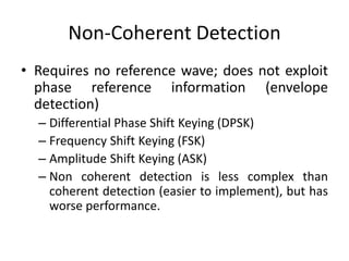 Coherent and Non-coherent detection of ASK, FSK AND QASK | PPTX | Digital Audio | Computer ...