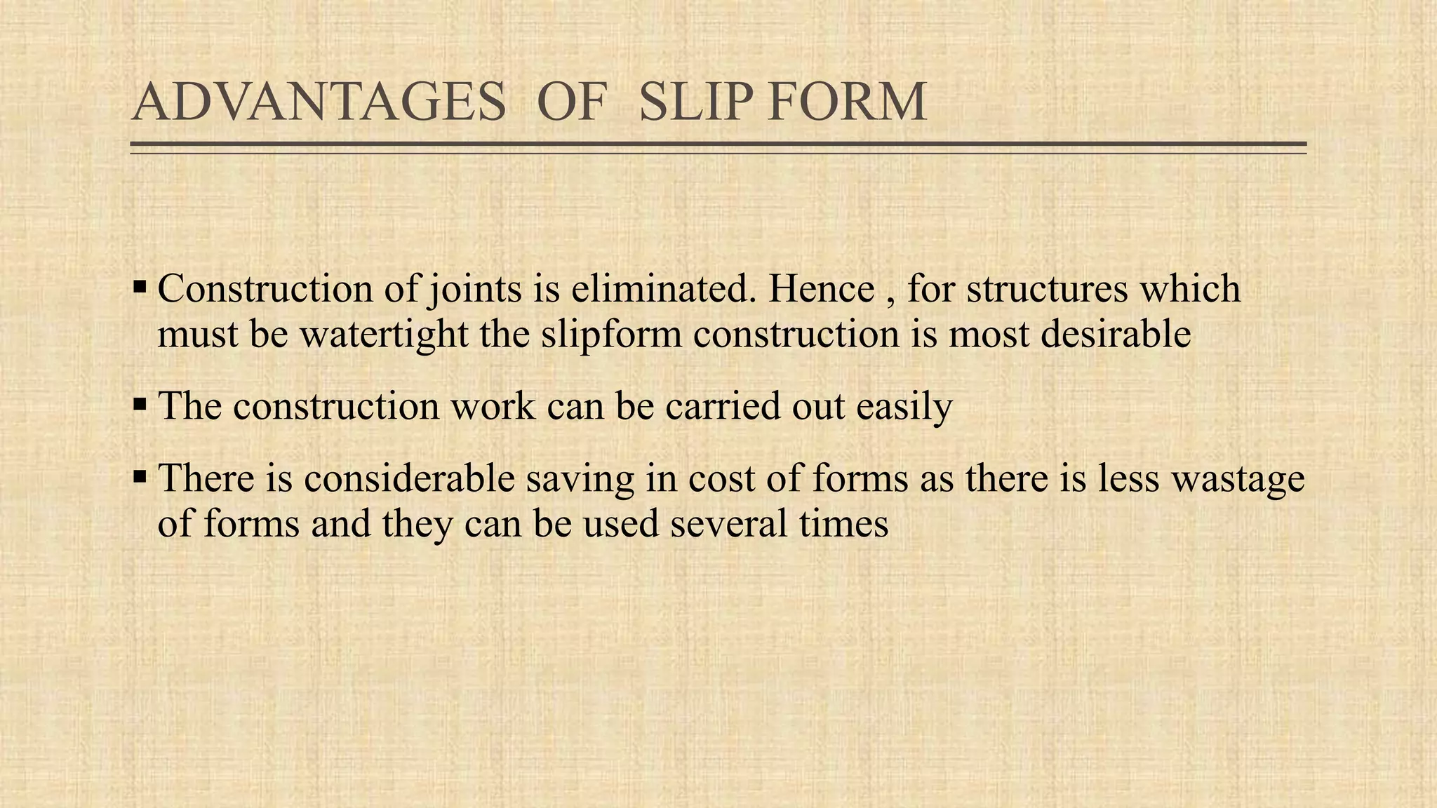 presentation on slip formwork | PPTX
