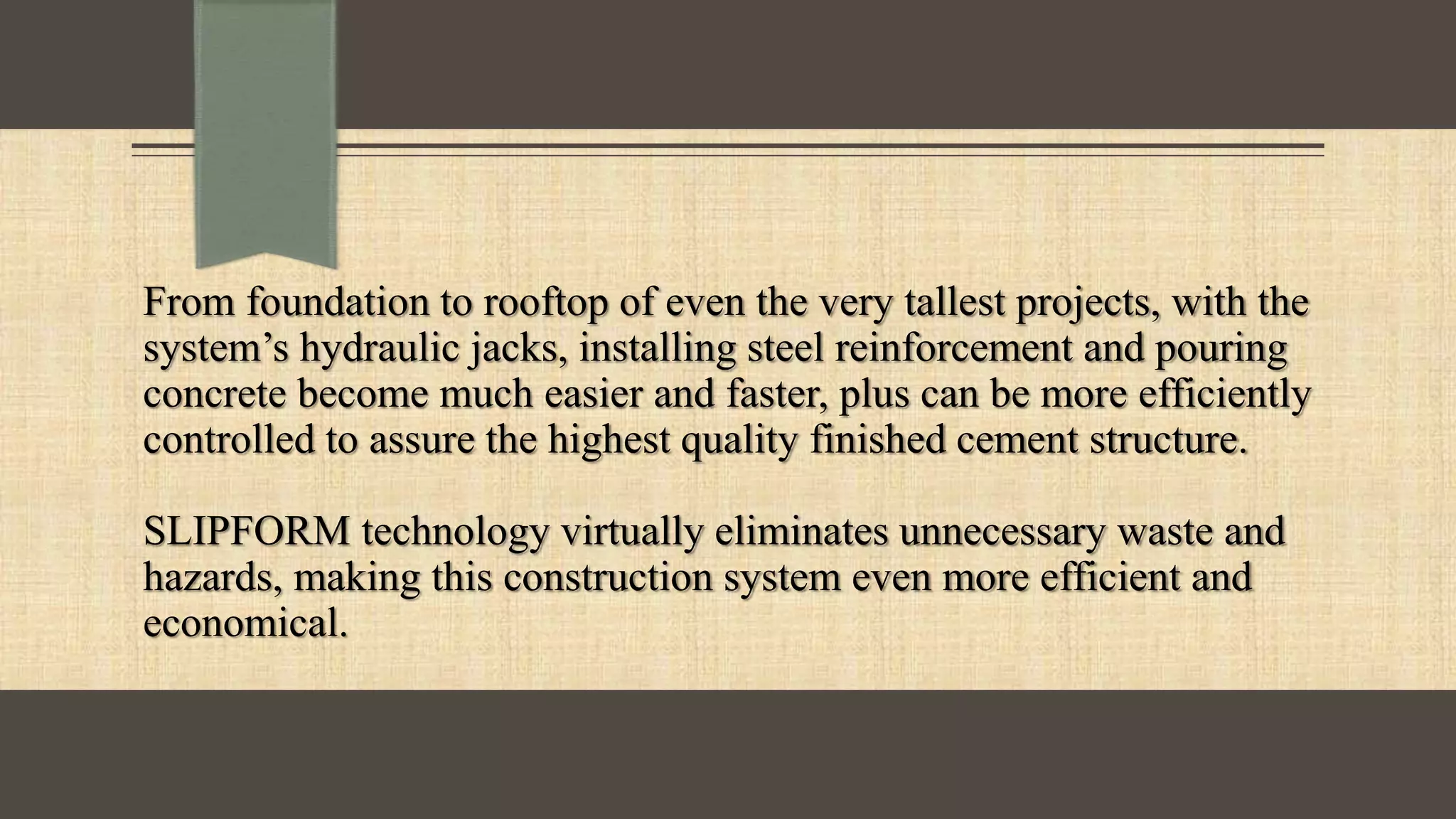 presentation on slip formwork | PPTX