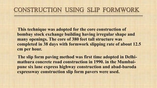 presentation on slip formwork | PPTX