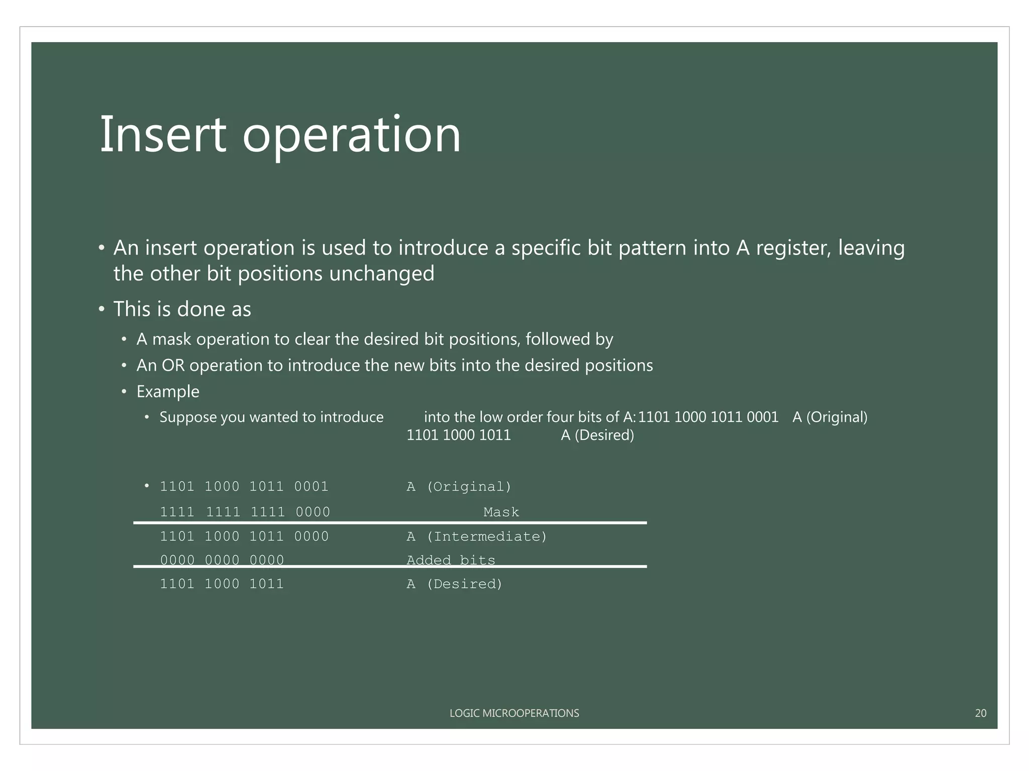 Logical micro-operations | PPTX