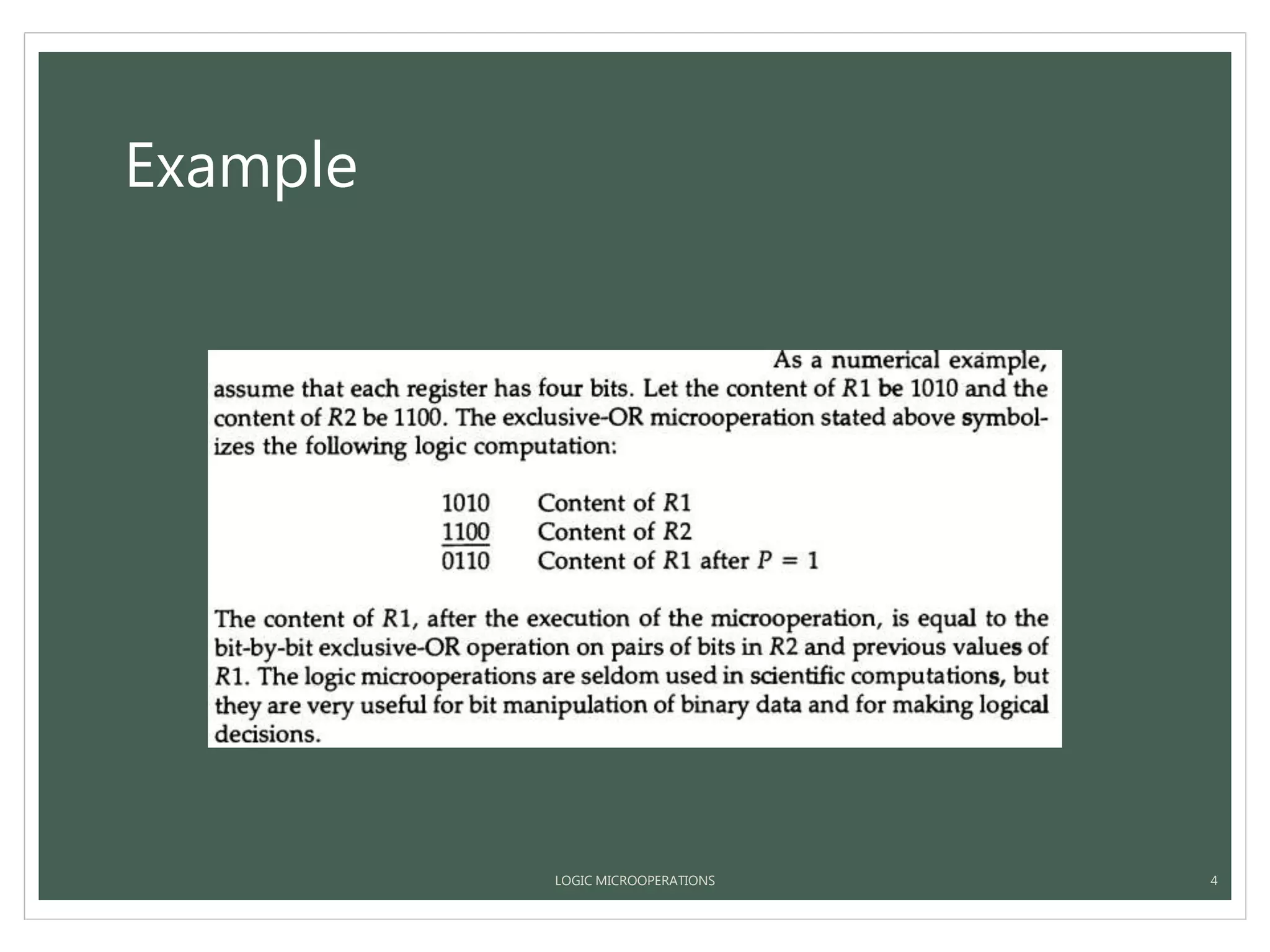 Logical micro-operations | PPTX