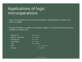 Logical micro-operations | PPTX