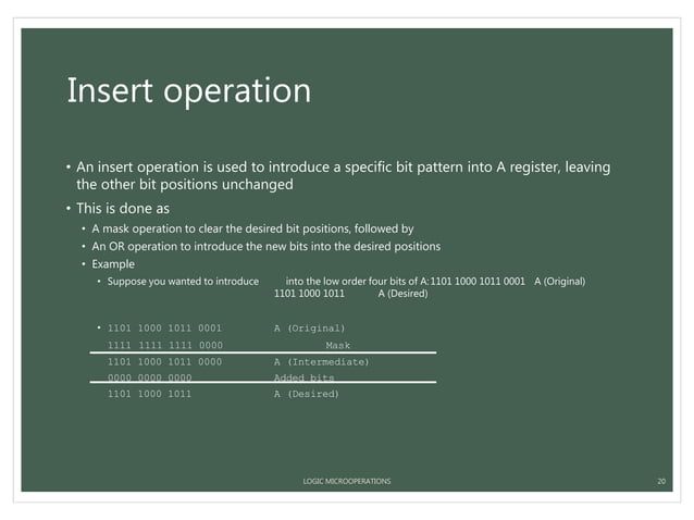 Logical micro-operations | PPTX