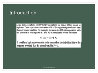 Logical micro-operations | PPTX