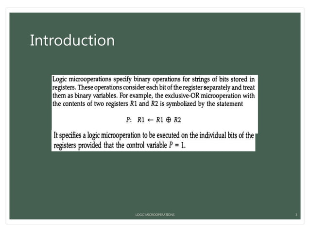 Logical micro-operations | PPTX