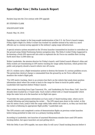 Tracking Space Flight Now