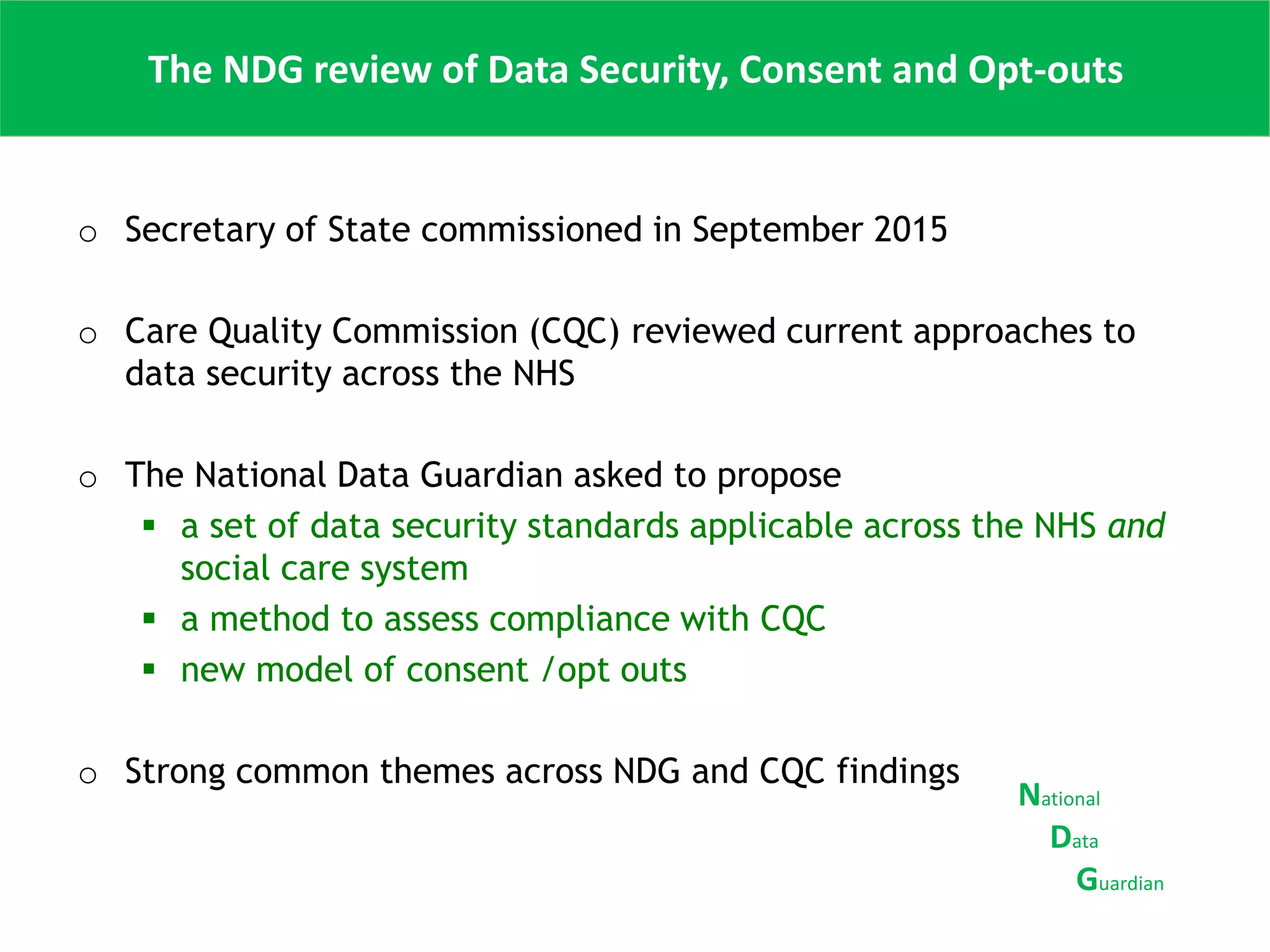 Building public trust in the use of health and care data | PPTX